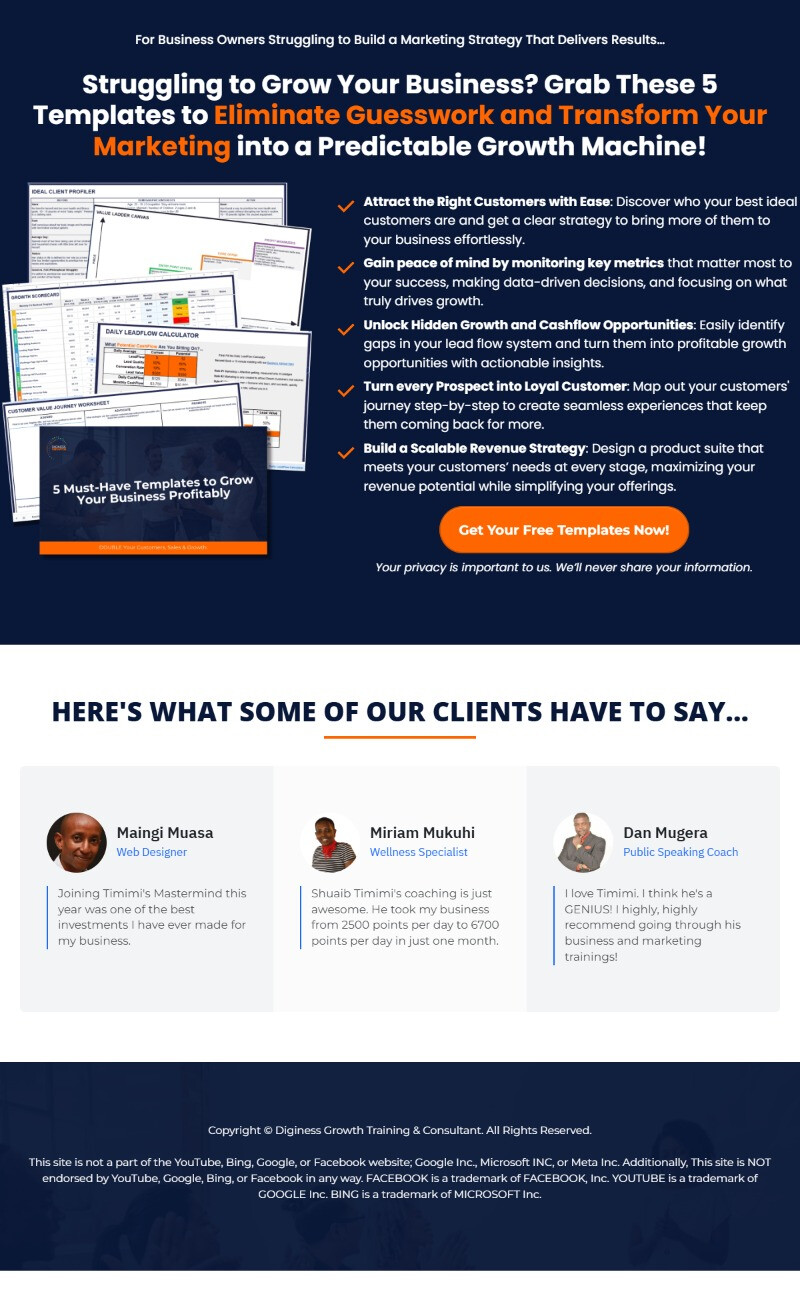 5 Must Have Templates - Diginess Growth